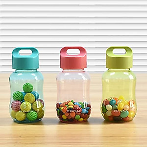 UPSTYLE Mini Plastic Coffee Travel Mugs Water Bottle Sports Water Bottle Cup for Milk, Coffee, Tea, Juice Size 180ml (6oz), Pack of 3