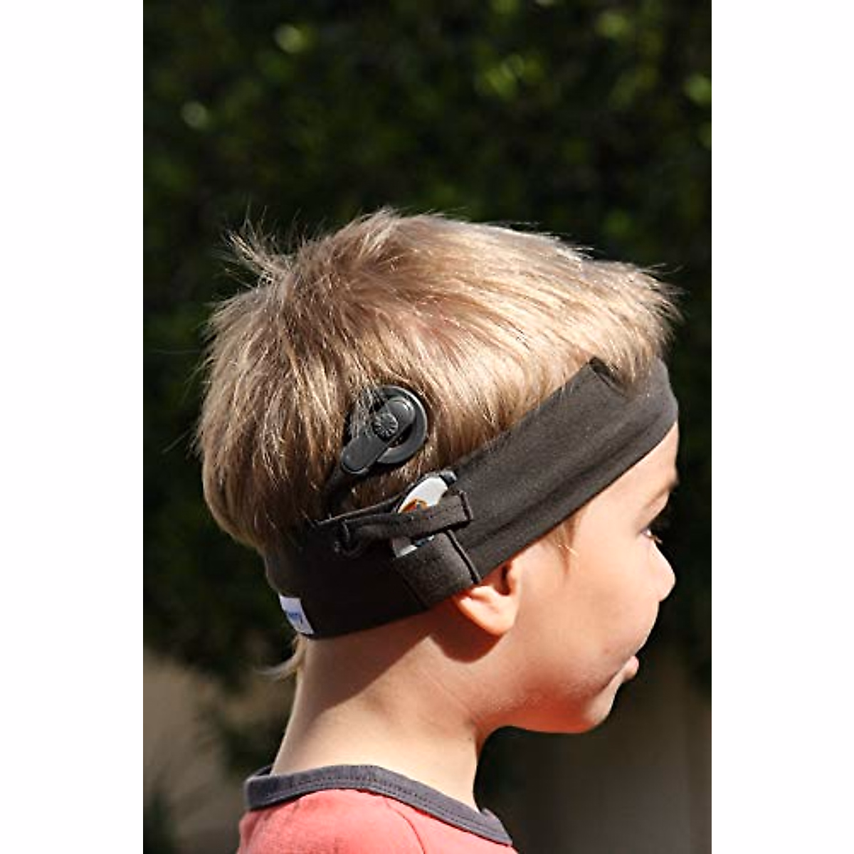 hearinghenry JUNIOR Sports Cochlear Implant Headband (Age 3yrs-10yrs) (Blue Lightning)