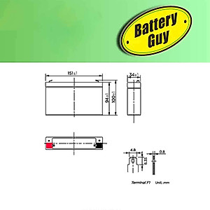 BatteryGuy BP7-6 replacement 6V 7Ah SLA battery - BatteryGuy brand equivalent (Rechargeable) - Qty of 1