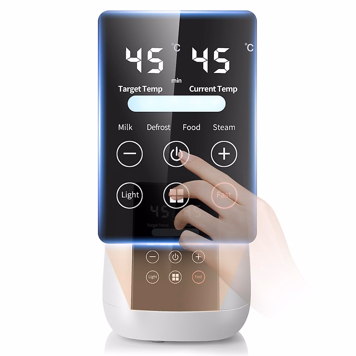 Baby Bottle Warmer, Fast Baby Milk Warmer with Accurate Temperature Control for Breastmilk or Formula, 48H Thermostat, with Defrost, Night Light, Heat Baby Food Jars Function