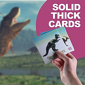 PREXTEX Dinosaur Toy and Memory Card Set | 12 Realistic 10" Kid Toy Dinosaurs with 24 Cards | Montessori Toddler Learning Toys | Kindergarten Learning Games | Dinosaur Toys for Kids Age 2 3 4 5 6 7 8