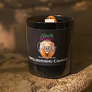 Naturally Wicked Spellbinding Courage Candle with Crystal, Wood Wick & Gift Box