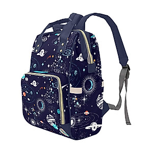 XOZOTY Nebula Outer Space Diaper Bag Nappy Bag Nursing Baby Bags Mommy Backpack Casual Travel Bag for Mom Girl Gifts