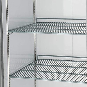 PeakCold 2 Door Commercial Stainless Steel Freezer, White Interior; 47 Cubic Ft, 54" Wide
