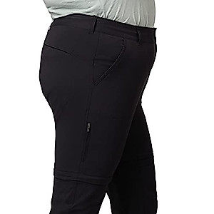 Columbia Women's Standard Saturday Trail II Convertible Pant, Black, 12 Regular