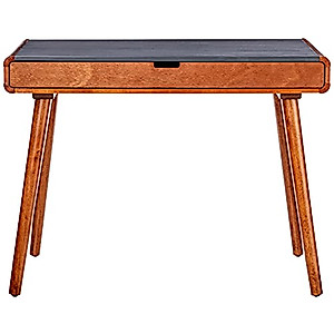 Christopher Knight Home Peninah Mid-Century Rubberwood Writing Desk, Charcoal Grey / Medium Brown