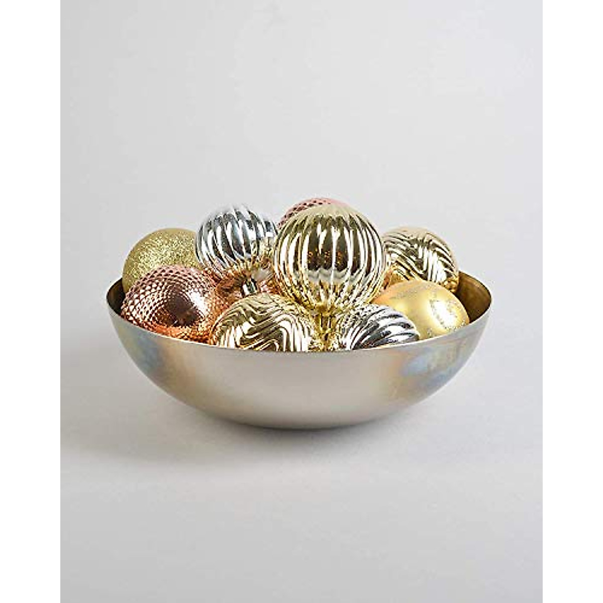 Serene Spaces Living Rustic Iron Bowl – Sturdy Oil Slick Iron Bowl with Iridescent Rainbow Spots – Vintage Accent Piece for Home or Office - Versatile Bowl Makes a Great Gift, 8.25” D x 2.5” H