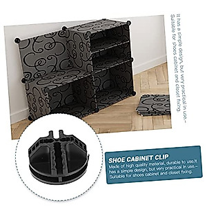 NOLITOY 20 Pcs Cupboard Shelf Wire Connector White Shelving Plastic Connectors for Wire Storage Cubes Modular Closet Storage Modular Closet Organizer Connectors Storage Rack Sleeve Button