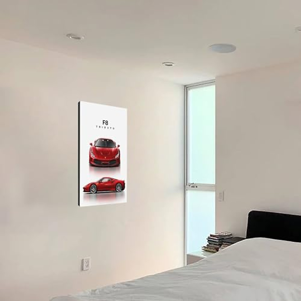 Car Poster Ferrari F40 Supercar Posters Racing Car Canvas Wall Art For Boy's Bedroom SuperCar Wall Decor Frame-style 16x24inch(40x60cm)