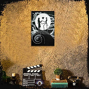 12" X 8" Tin Sign,The Nightmare Before Christmas Tim Burton Cartoon Movie. Vintage Iron Painting Metal Plate