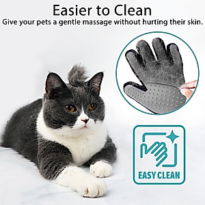 GJEASE Cat Grooming Glove Brush,Pet Hair Remover Tool,Reusable Dog Hair Fur Remover for Carpet,Furniture,Couch,Clothes,Eco-Friendly and High efficiency