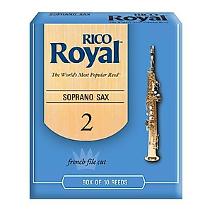 D'Addario Woodwinds - Royal Soprano Saxophone Reeds - Soprano Sax Reeds with Strong Spine - Great for Classical or Jazz - Strength 2.0