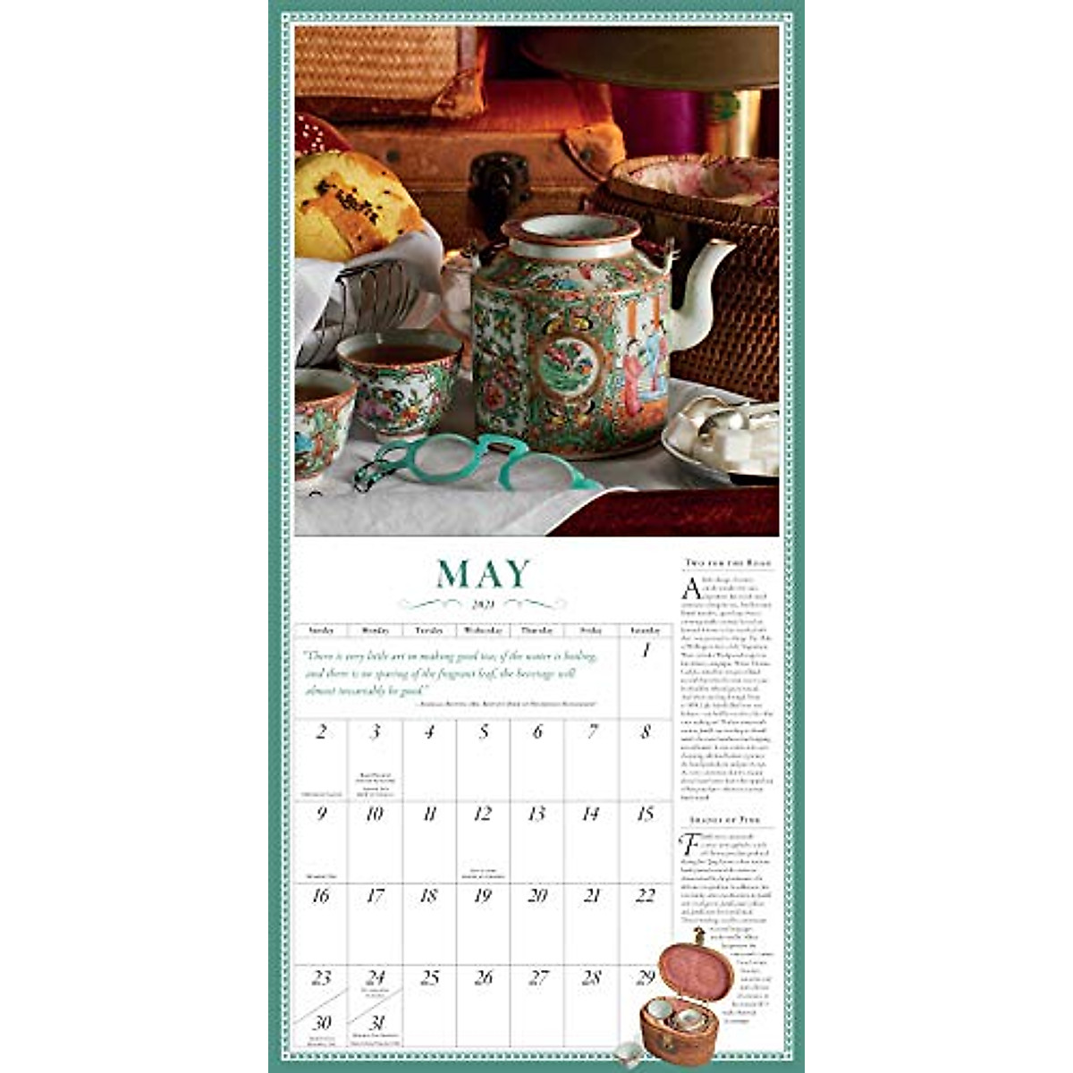 Collectible Teapot & Tea Wall Calendar 2021