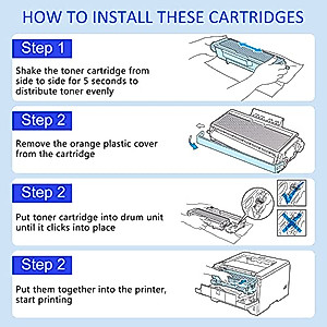 KCMYTONER Compatible Replacement for Brother TN570 DR510 Toner Cartridge and Drum Unit Combo Set Use with DCP-8040 DCP-8045D HL-5140 MFC-5150DLT Printers (1 Toner and 1 Drum)