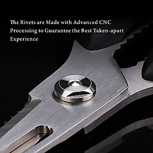 Bamboo Universal Knife Block & Multi-purpose Kitchen Scissors with Magnetic Sheath