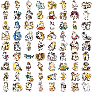 153Pcs Cat Stickers, Cute Cat Stickers for Water Bottles, Vinyl Waterproof Stickers, Laptop, Phone Case, Journaling, Cat Stickers for Kids Teens Girls Gift