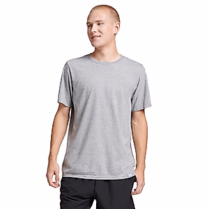 Russell Athletic Mens Dri-power Cotton Blend Short Sleeve Tees, Moisture Wicking, Odor Protection, Upf 30+, Sizes S-4x T-Shirt, Oxford, XX-Large US