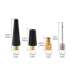 SAVITA 8pcs Needle Inflating Ball Tyre Pump Adapter Kit Air Nozzle Pump Adapter Kit for Inflatables, Sports Balls and Bicycles