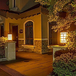 OUUED European Wall Light E27/E26 Column Head Lamp Wall Lamp Waterproof Home Garden Lamp Garden Villa Hotel Door Pillar Lamp