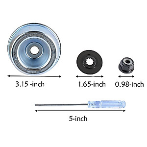 10" x3T Steel Brush Cutter Blade for 1" (25.4 mm Or 20 mm Arbor), Carbon Steel Weed Eater Blades with Blade Adapter Attachment Kit Compatible with Hus-qvarna, Sti-hl, Ore-gon, and Hita-chi