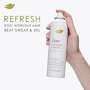 Dove Advanced Dry Shampoo Workout Refresh & Revive Post Workout Hair Without Water Lasting Fragrance for 2 Days 5 oz