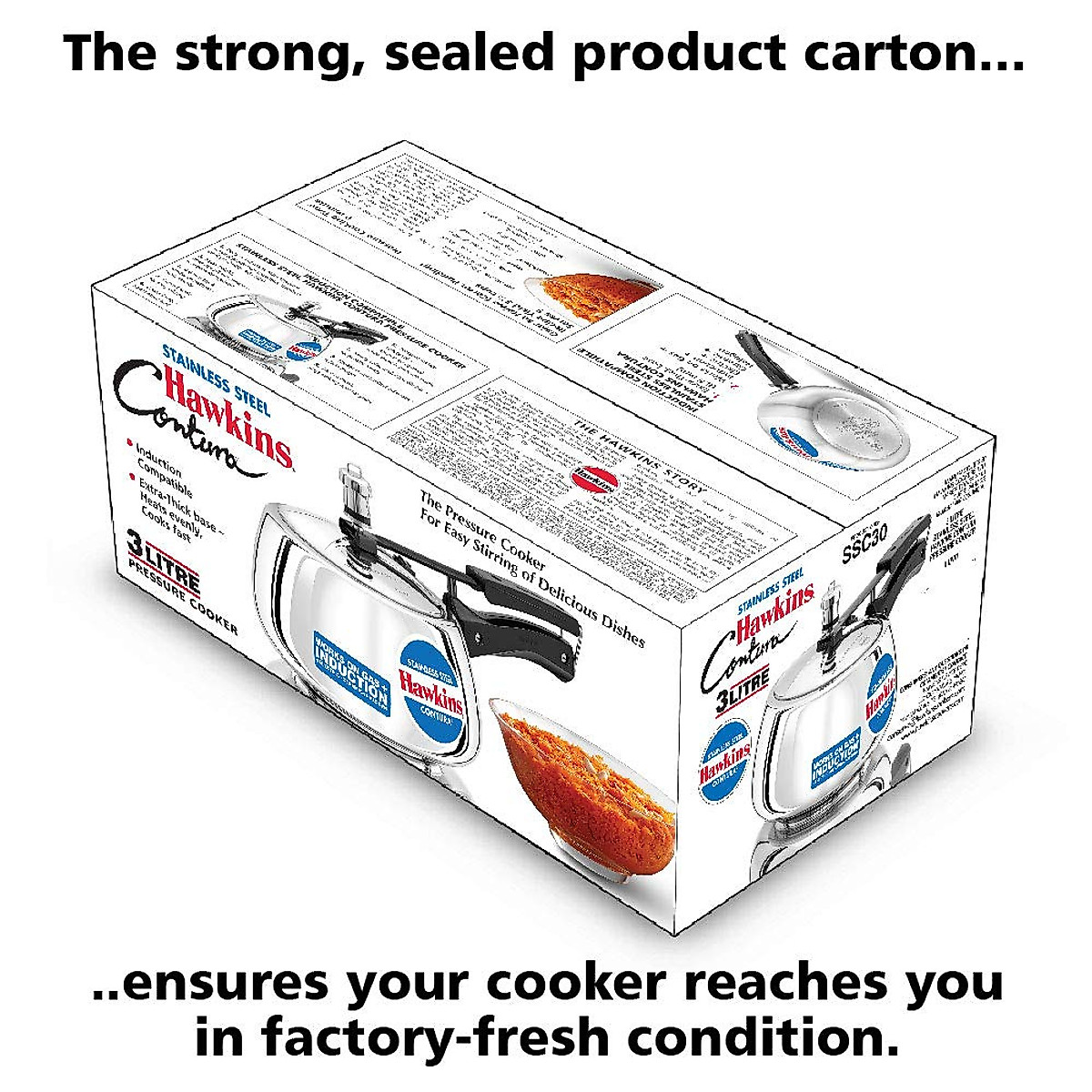 Hawkins Contura-SSC30 Pressure cooker, Small, Silver