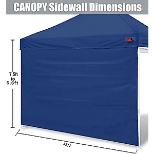 SCOCANOPY SunWall for 12x12 Pop Up Canopy Frame, 3 Pack SideWall Only (Navy Blue)