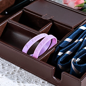 10 Pack Lavender Gynecological Cancer Awareness Bracelets – Lavender Ribbon Cancer Awareness Silicone Bracelets for Adults