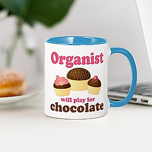 CafePress Funny Chocolate Organist Mug Ceramic Coffee Mug, Tea Cup 11 oz