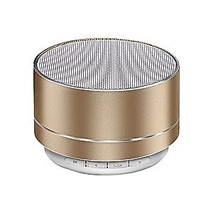 This Is Your Time Wireless Bluetooth Audio Small Steel Cannon Subwoofer Mini Portable Gift Card Bluetooth Speaker,gold