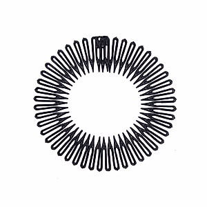 YALLNASL Girls Flexible Plastic Circle Zig Zag Hair Bands for Women's Hair No Slip Spiral Headband Stretch Hair Combs Headband 6 Pieces 3 Colors