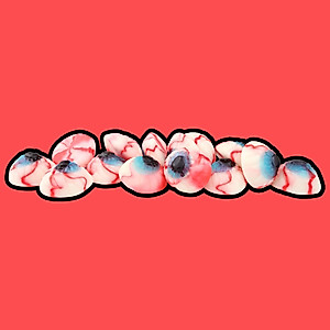 Sweetzo Halloween Gummy Eyeballs, Trick or Treat Candy and Creepy Party Bag Fillers, Swirl Sticker Included - 4.5 Ounces (Pack of 2)