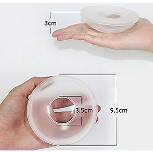 Chargenyang Breast Shells Nursing Cups Milk Saver Protect Sore Nipples for Breastfeeding Collect Breastmilk Leaks for Nursing Moms Soft and Flexible Silicone Material Reusable, 2-Pack