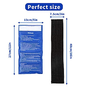 Gel Ice Packs for Injuries- Adjustable Wrap for Pain Relief Ice Pack+Heat Pack ， Non-Toxic Smooth Reusable, Support Rehabilitation, Flexible Therapy - Shoulder, Back, Knee, Neck, Ankle, Jaw & More,