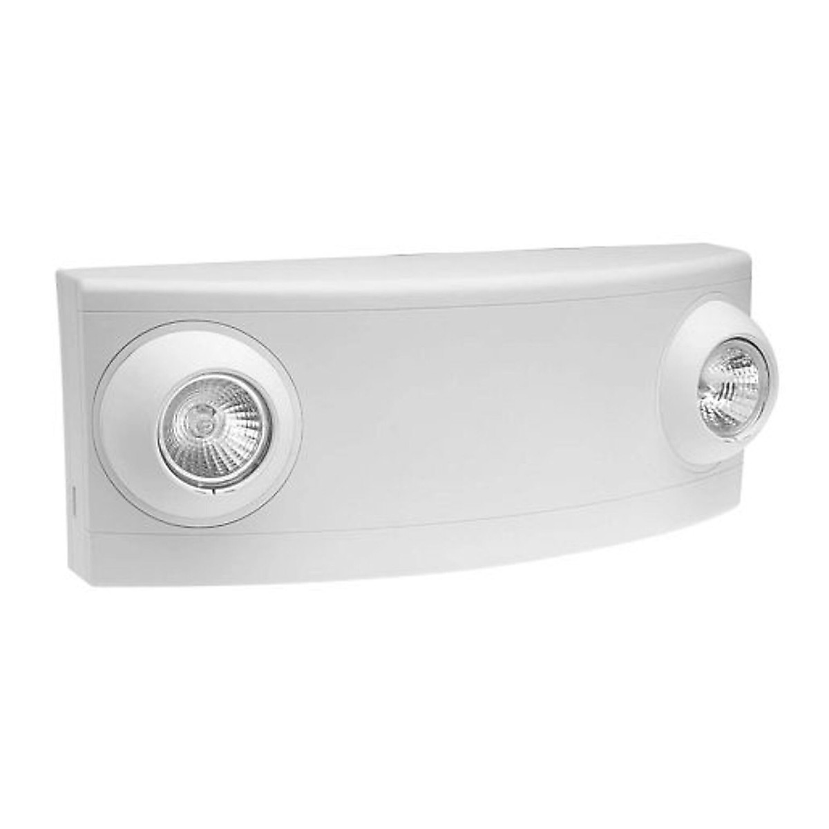 Dual-Lite LZ2 LED Emergency Light, 10W Double Head Low Profile - White