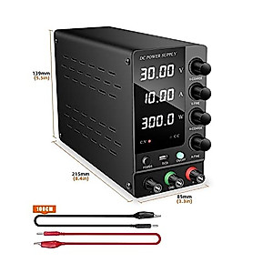 Dc Power Supply Lab DC Power Supply Adjustable Switching Regulated Switching Bench Source Supply Switching Regulated Variable Coarse And Fine Adjustments Voltage Regulator for Lab Equipment, DIY Tool,