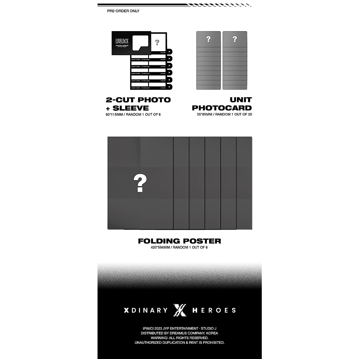 LiveLock Xdinary Heroes Album [Red Ver.]+Pre Order Benefits+BolsVos K-POP Inspired Digital Planner, Digital Sticker Pack (4th Mini Album)