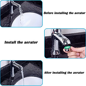 BOETOADG 4PCS Faucet Aerator, 2 Packs of Aerator Filter Replacement Parts, With Brass Housing 15/16 Inch 24mm External Thread Aerator Faucet Filter, With Gasket, For Kitchen and Bathroom