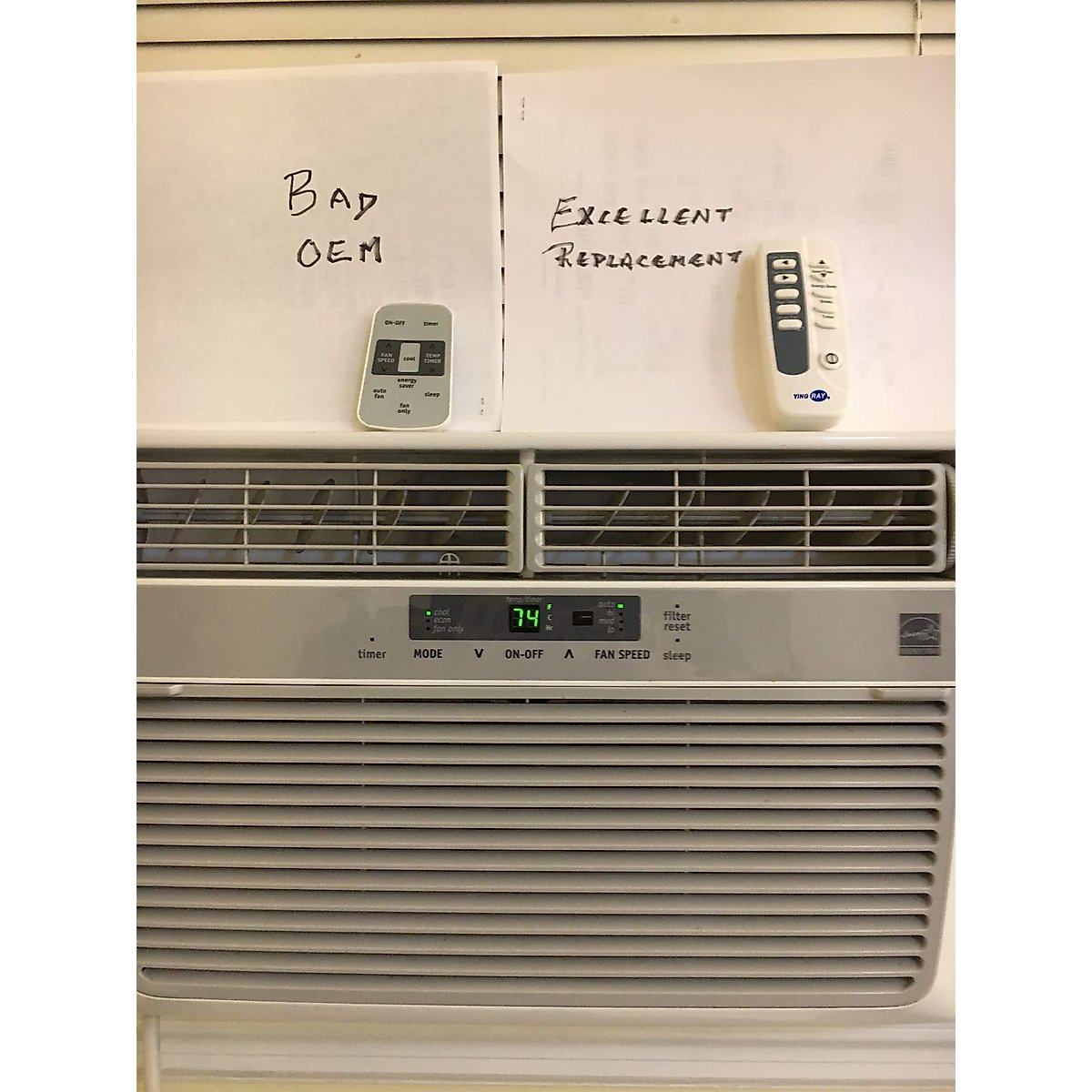 YING RAY Replacement for Frigidaire Window Air Conditioner Remote Control Model FFRA06L2S1 FFRA06L2S10 FFRA06L2S11 FFRA08L2S1 FFRA08L2S10 FFRA08L2S11 FFRE05W3Q1 FFRE05W3Q10 FFRE05W3Q11