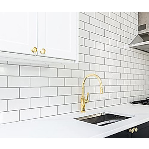 Art3d Peel and Stick Backsplash, 14x12 Subway Tiles, Faux Ceramic Tiles (10 Tiles, Thicker Version)