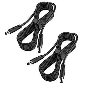 2-Pack DC Power Cable Male to Male Power Adapter DC Extension Cord 5.5mm x 2.1mm,12v DC Power Extension Cable for Security Camera,LED Strip,5v 9v 24v 12 Volt Plug Supply Wire DC5521 Jack Cable 3FT 6FT