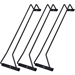 ZOOHOT 35.5cm Wine Glass Rack - Under Cabinet Stemware Wine Glass Holder Glasses Storage Hanger Metal Organizer Black (1 Rows, 3 Pack)