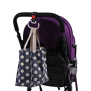 Stroller Hooks, 3Pcs Aluminium Swirly Baby Pram Hanger for Infant Pushchair Rollator Walker Wheelchair Accessories to Attach Shopping Bag