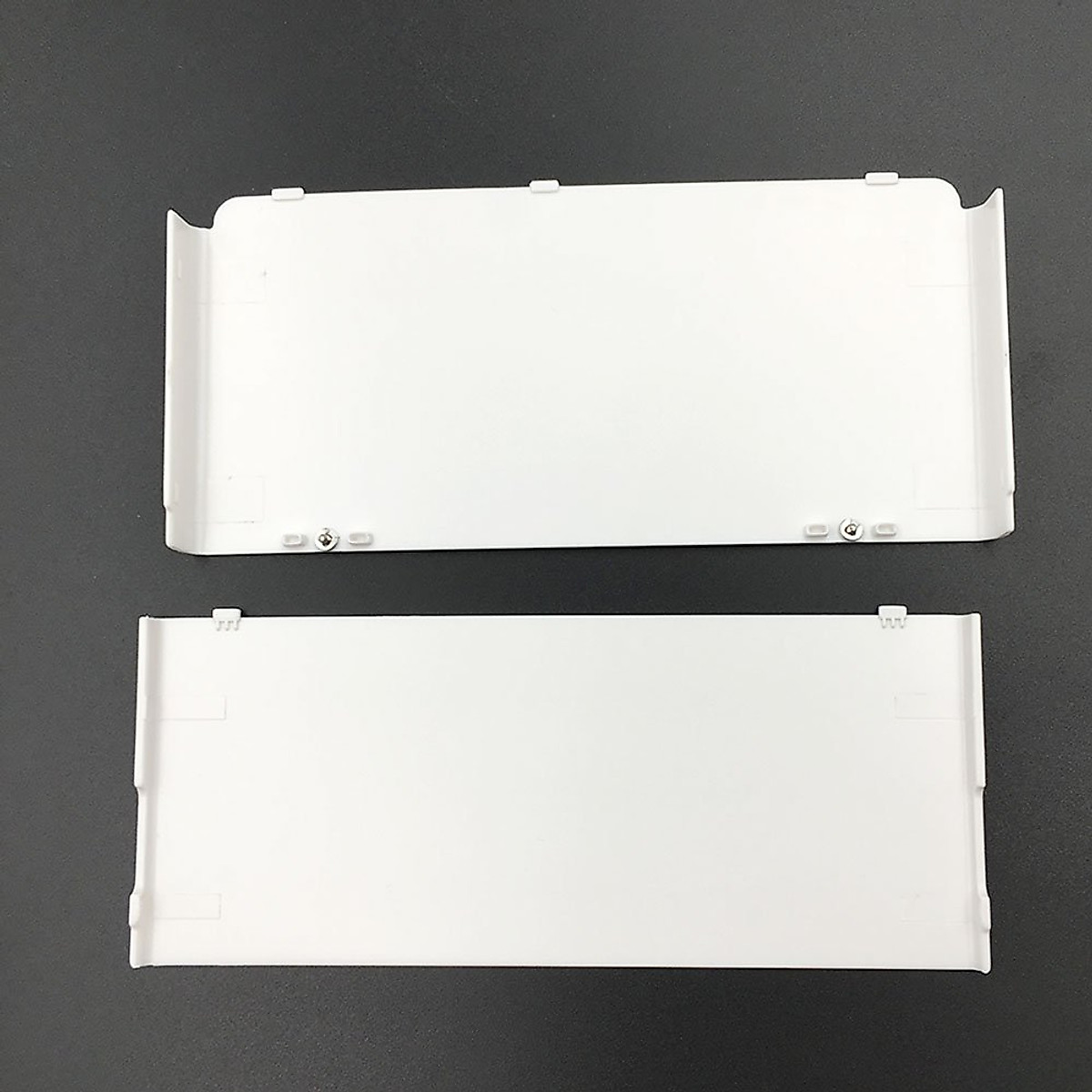 for New 3DS Version Front Back Faceplate Plates Upper & Back Battery Housing Shell Case Cover (Milky White)