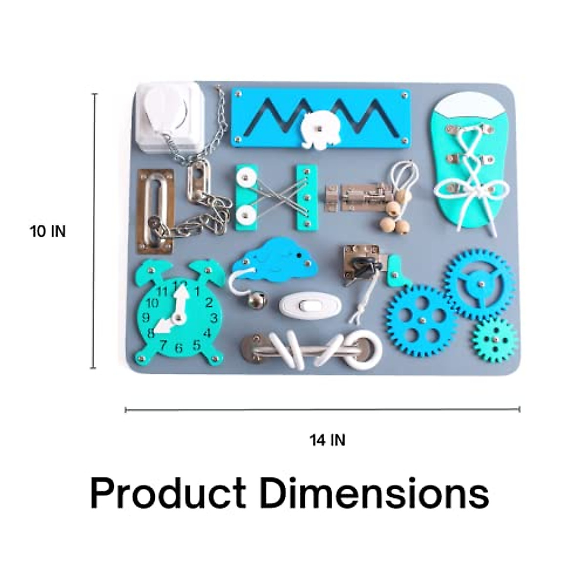 The Baker Shop Sensory Toys for Toddlers, Busy Boards for 1–5 Year Old Girls, and Boys, Preschool Learning Activities, Educational Gifts, Trave (12 x W16 x H2) Inch