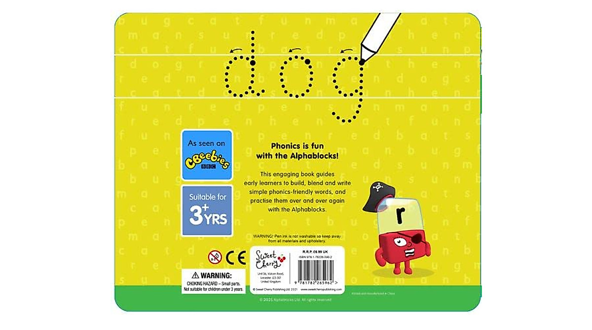 Alphablocks Words Wipe-Clean Book for Kids | Phonics Learning