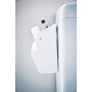 YAMAZAKI home 4443 Magnet Organizer-Hanging Wall Storage Basket Holder, One Size, White