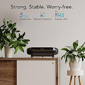 Vornado AXL Low-Profile Oscillating Fan with Remote, Adjustable Tilt, Modern Energy Efficient Vertical Fan, 5 Quiet Speeds, Touch Controls