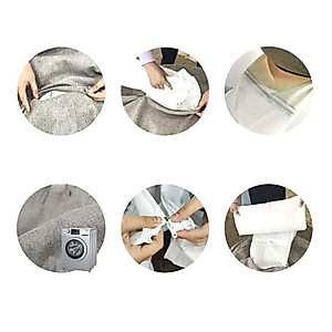 QIROGKC Lazy Bean Bag Sofa Home Folding Removable and Washable Fabric Sofa Chair Sofa Multi-Purpose Bed Sofa Bed Tatami,Warm Grey,130 * 160CM (Sofa Coat)