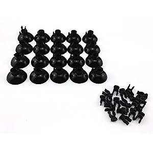 HONBAY 20pcs Aquarium Black Sucker Clip Suction Cups Airline Tubing Holder